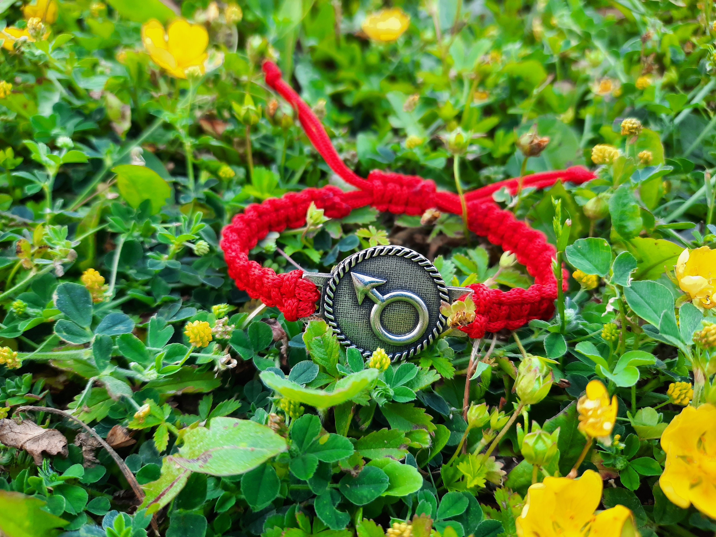 Mars Glyph Rope Braceletgod of War Zodiacastrological Symbol - Etsy