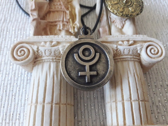 Plutos Astrological Symbol Necklacepluto Glyph Etsy