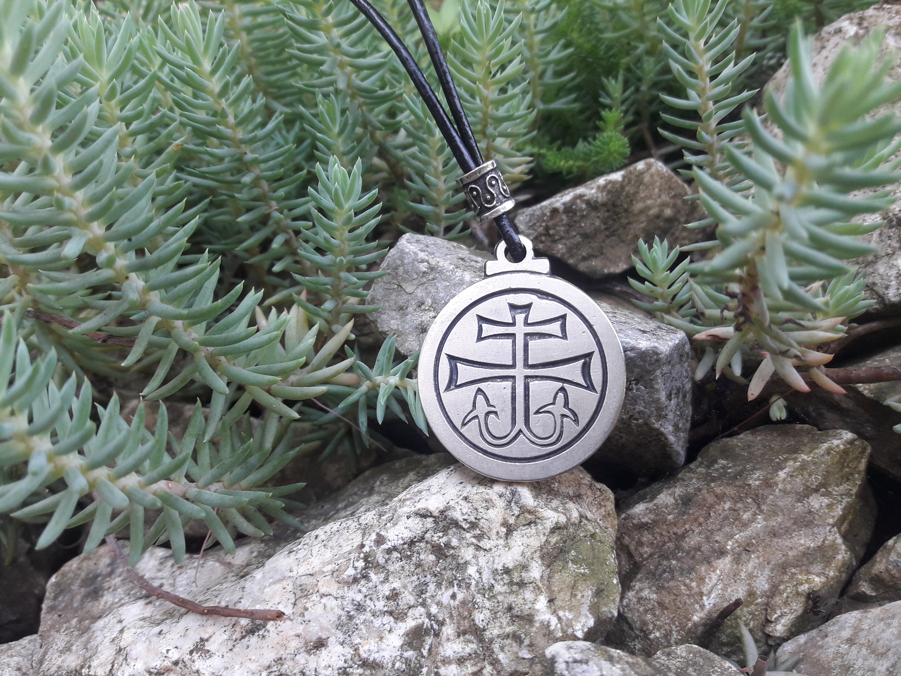 Studenica Monastery Cross Leather Necklacestudenica Cross | Etsy