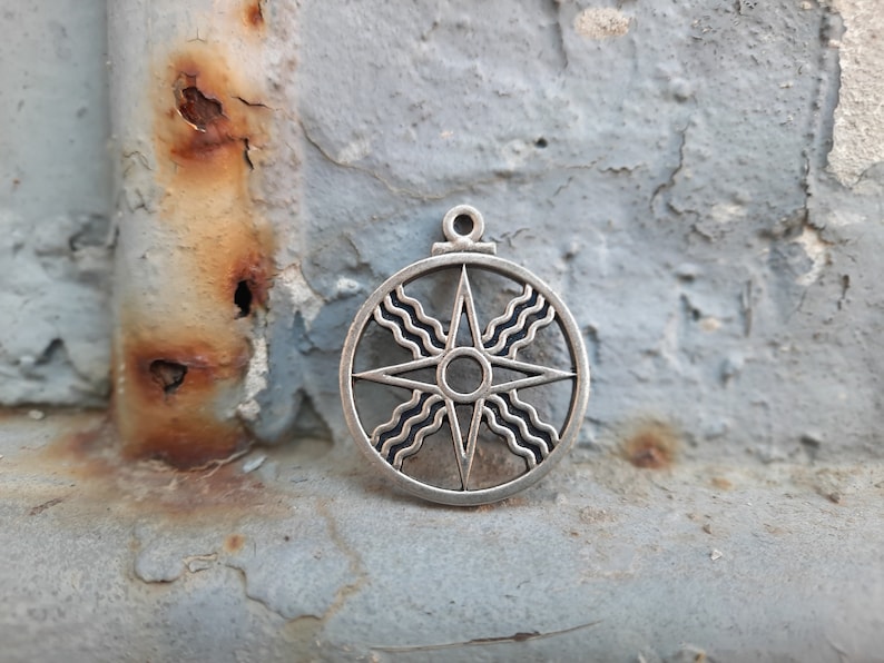 Seal of Shamash Symbol Pendant,ancient Assyrian Mesopotamian Sun God ...