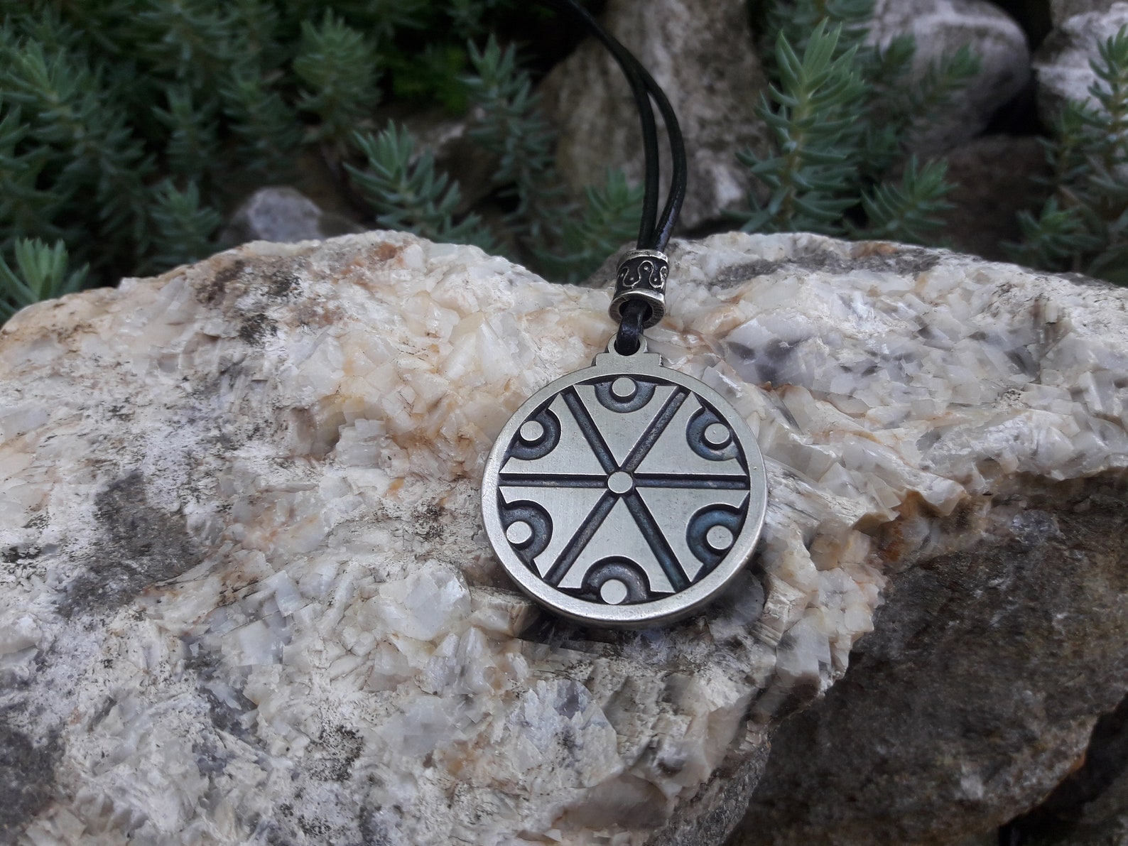 Perun God Symbol Leather Necklaceslavicgod of Thunder and - Etsy