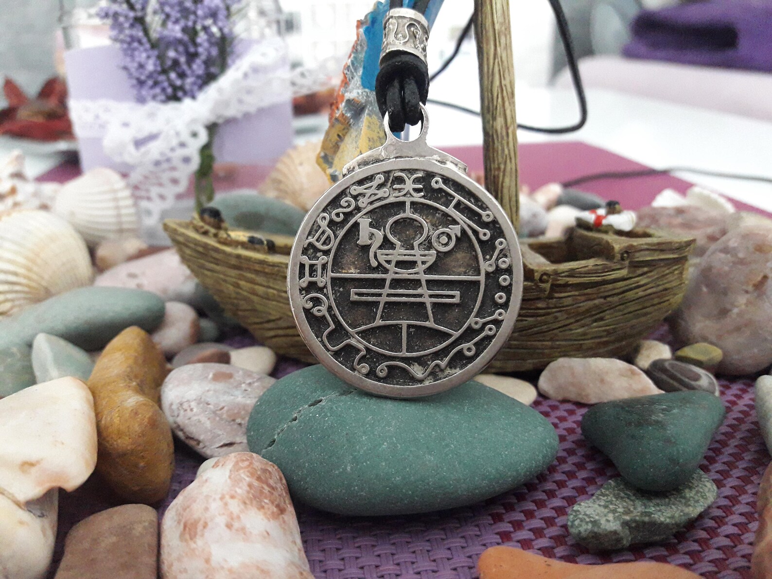 Secret Seal of Solomon Talisman Pendant Leather Necklace,amulet ...