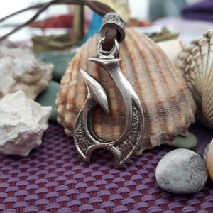 Maori Hook Pendant Leather Necklace,fish Hook Jewelry,hei Matau,fish ...