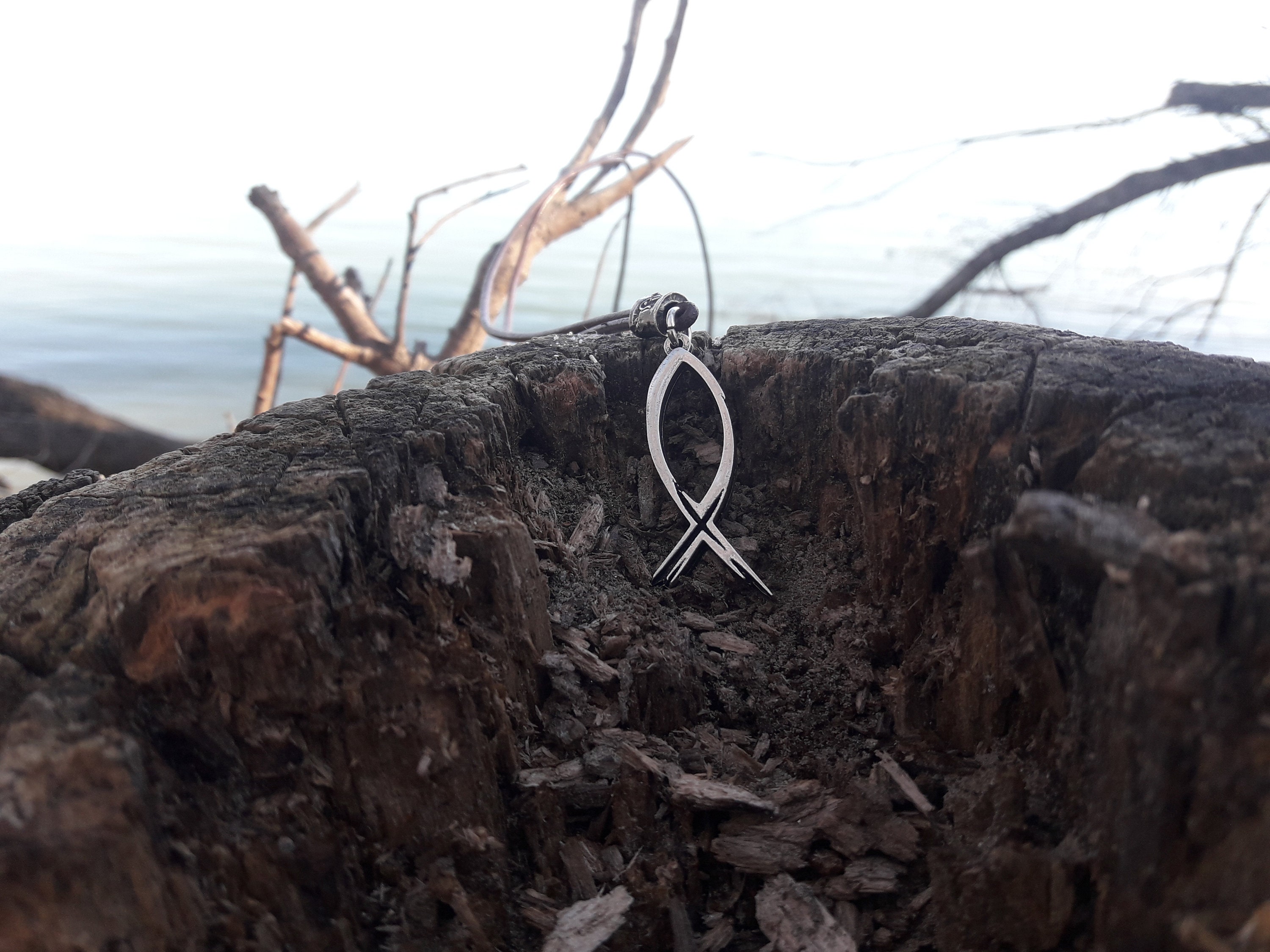 Jesus Fish Symbol Necklaceichthys or Ichthus Sign | Etsy