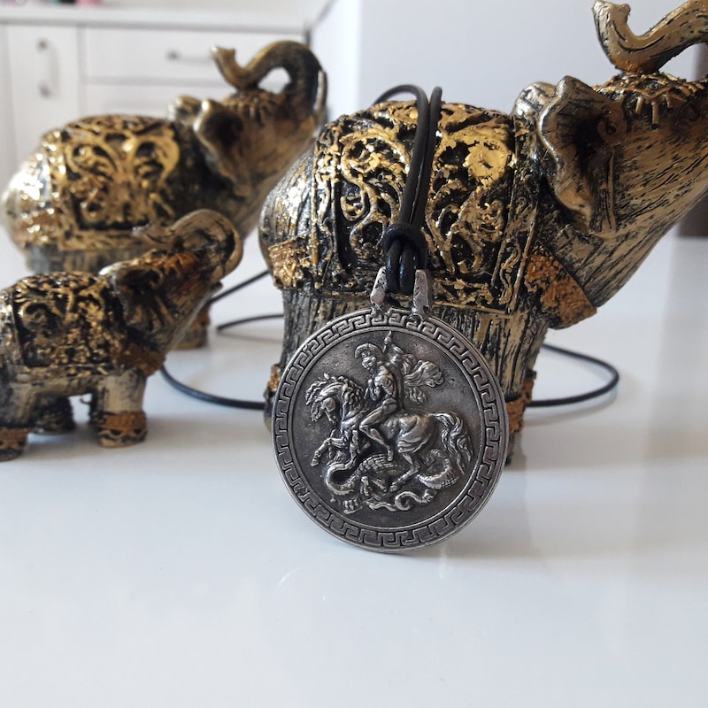 St George Icon Pendant - Etsy