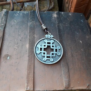 Veljusa Cross in Medallion Leather Necklace,macedonian Cross Keychain ...