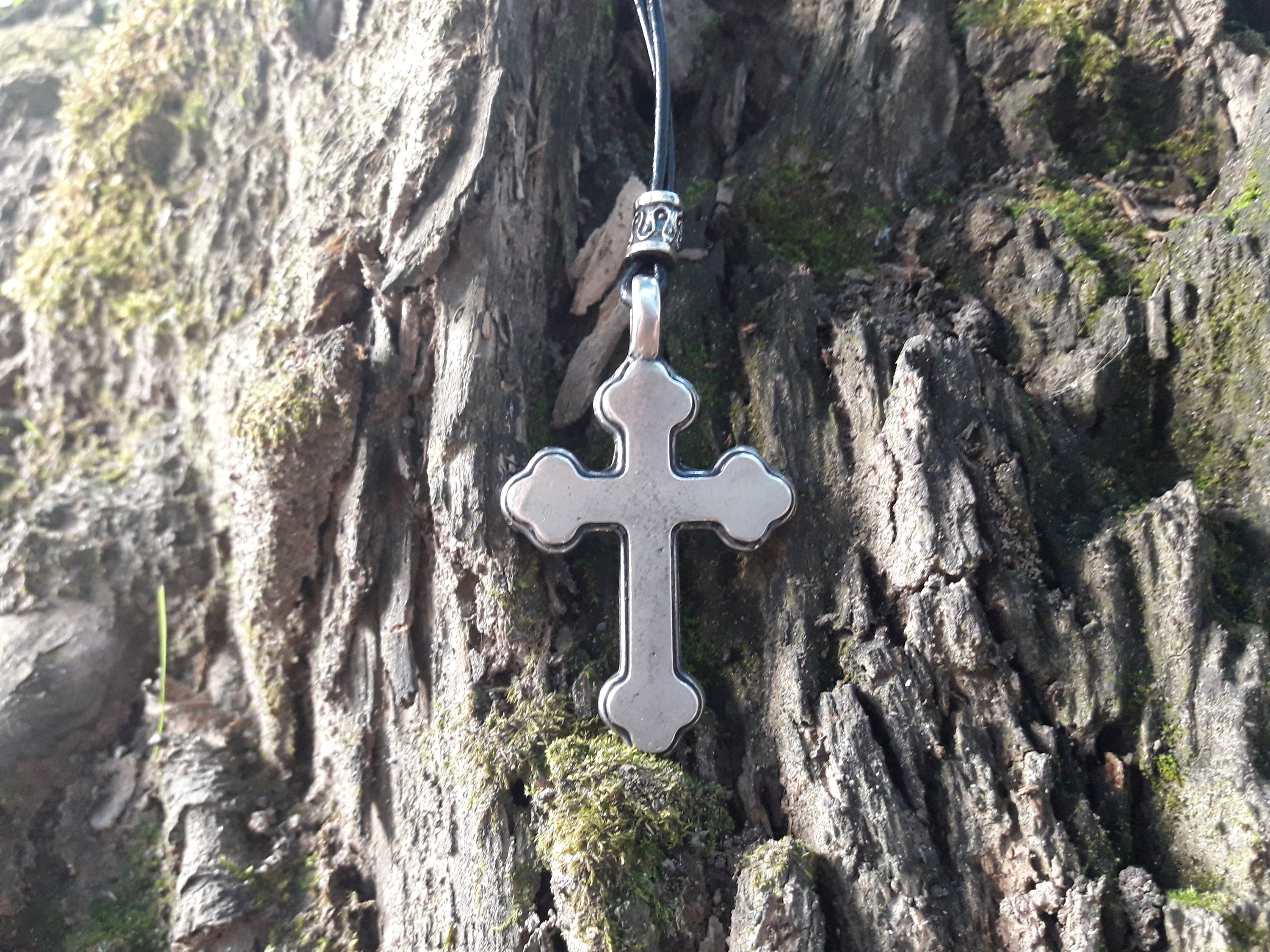 Serbian Orthodox Cross Leather Necklacenational Symbol of - Etsy