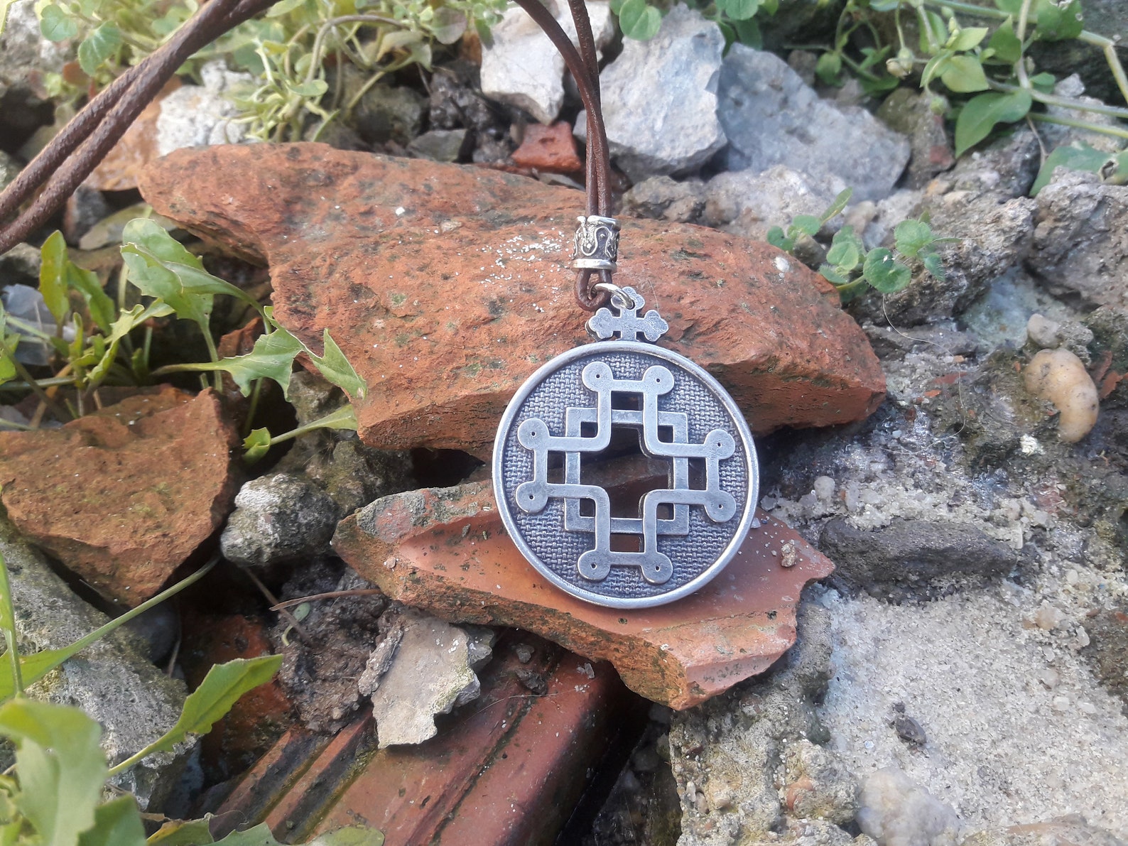 Veljusa Cross in Medallion Leather Necklace,macedonian Cross Keychain ...