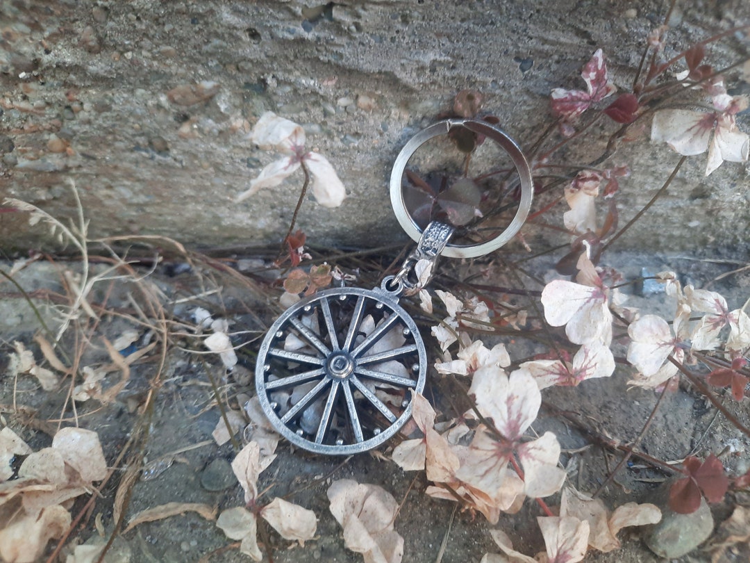 Romani Chakra Wheel Necklace,flag of the Romani People,gypsy Indian ...