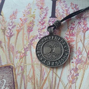 Tree of Life With Runic Alphabet Leather Necklace,viking Runes ...