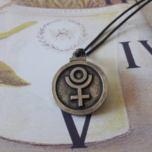 Pluto's Astrological Symbol Necklace,pluto Glyph Jewelry,planetary Glyph,astronomical Symbol ...