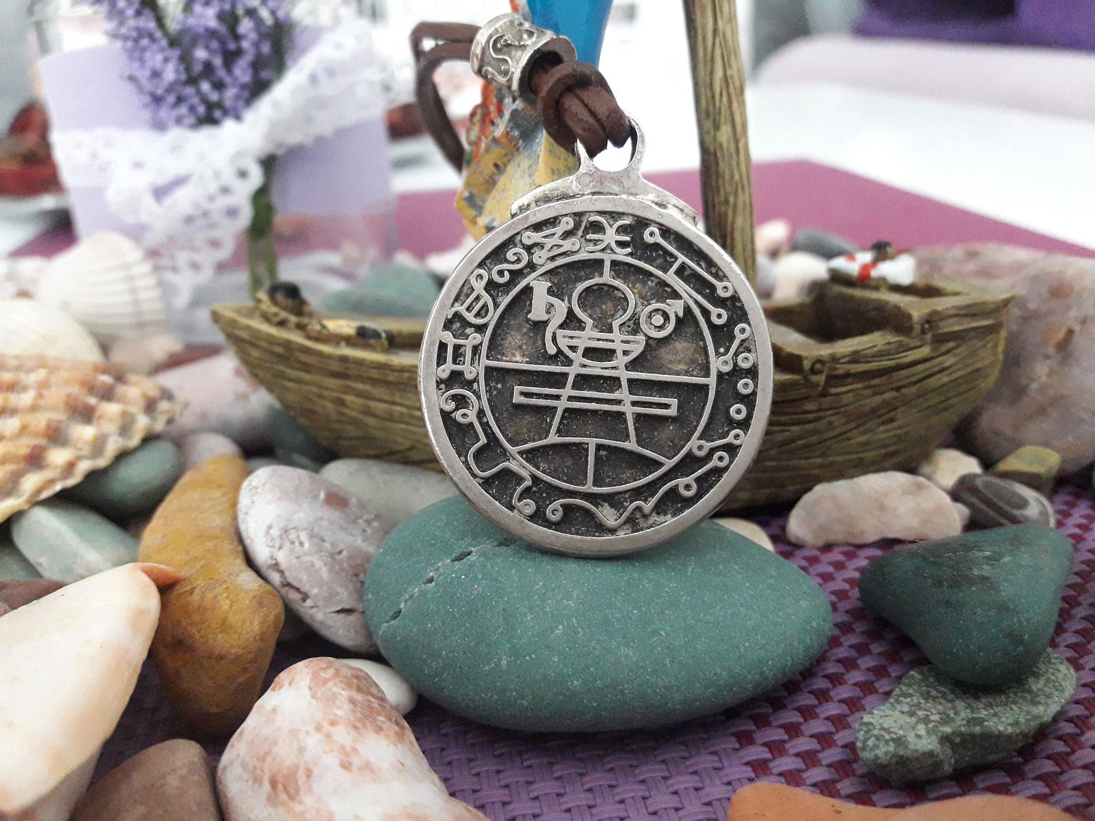 Secret Seal of Solomon Talisman Pendant Leather Necklace,amulet ...