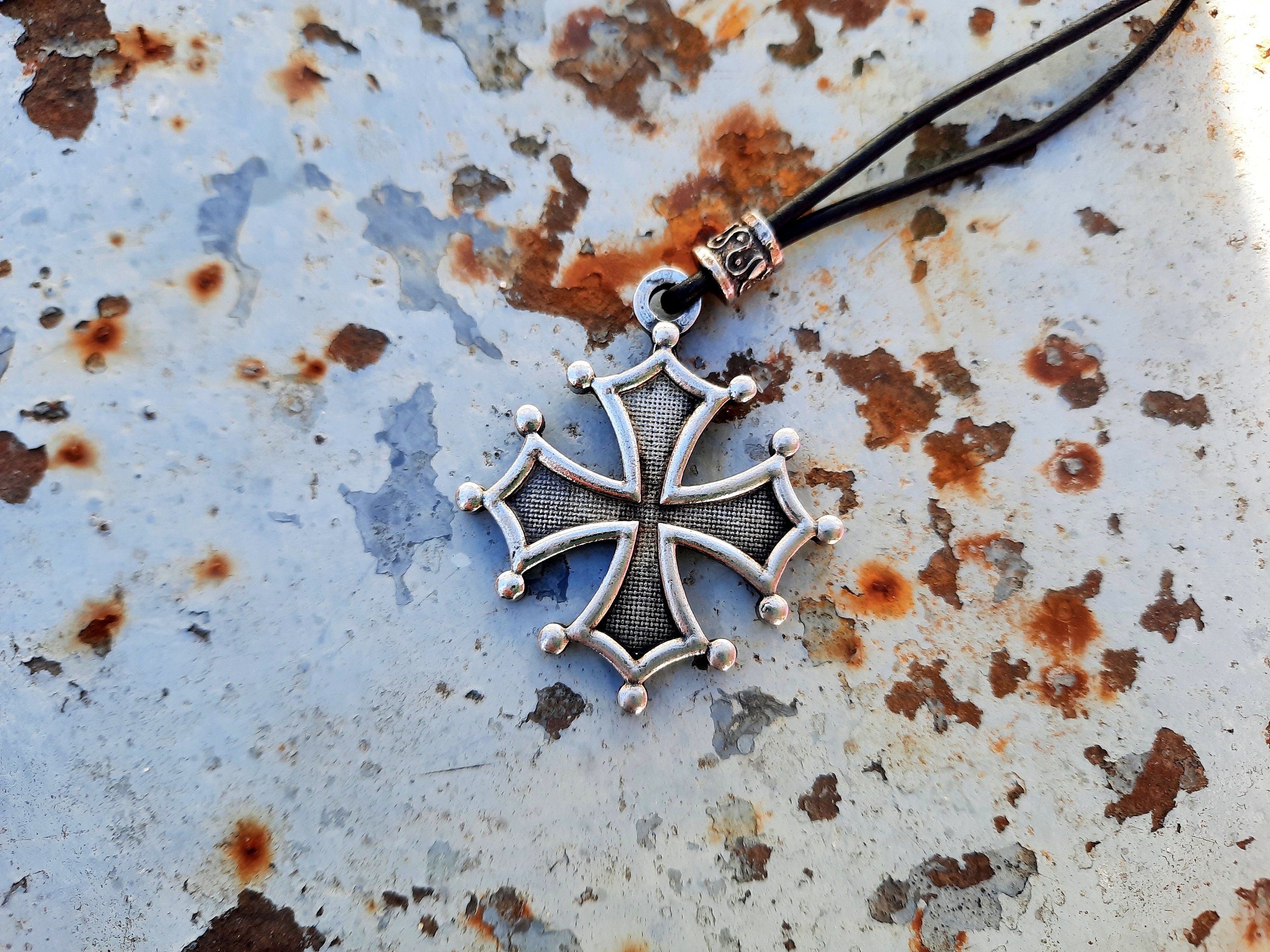 Occitan Cross Symbol Necklace, Cross of Toulouse Jewelry,heraldically ...