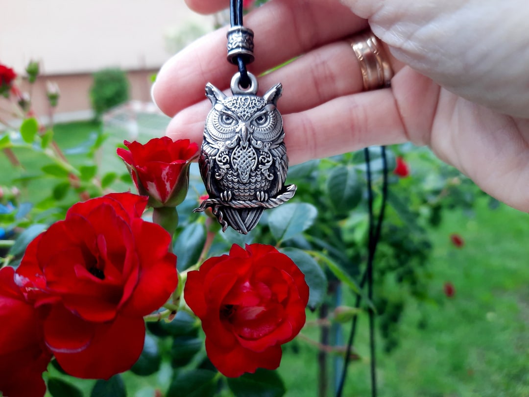 Owl Necklace Viking Knot,norse Mythology Symbol Owl,celtic Mythology ...