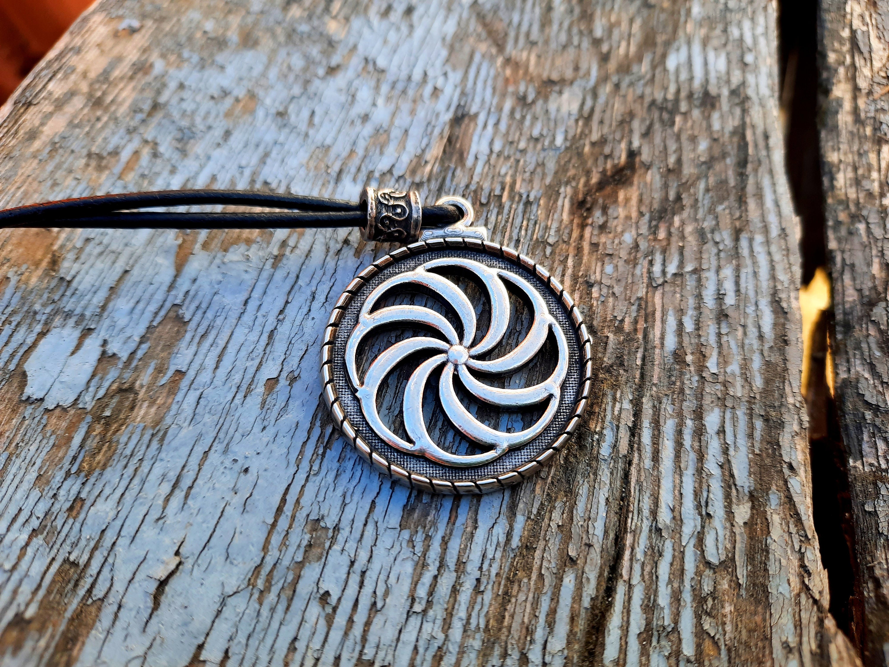 Armenian Eternity Sign Leather Necklacearevakhach Symbol - Etsy