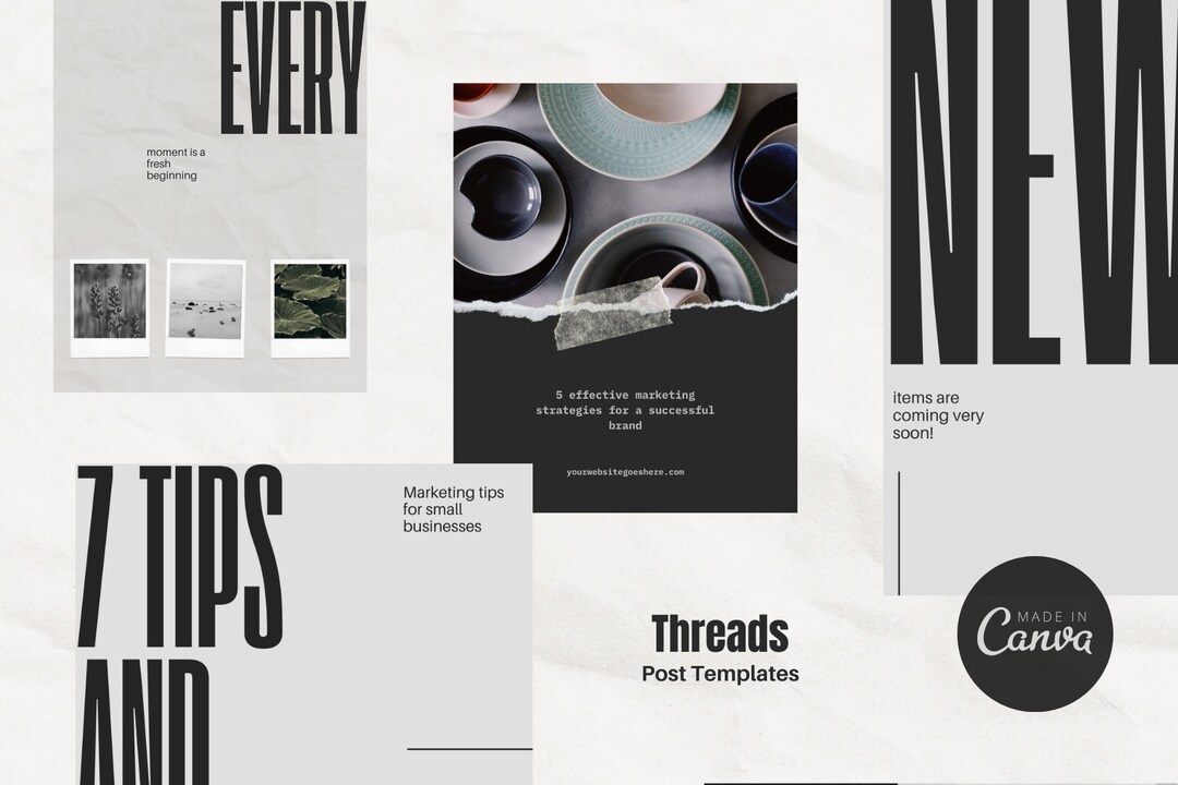 Threads Canva Post Templates for Small Business Marketing Advertising ...