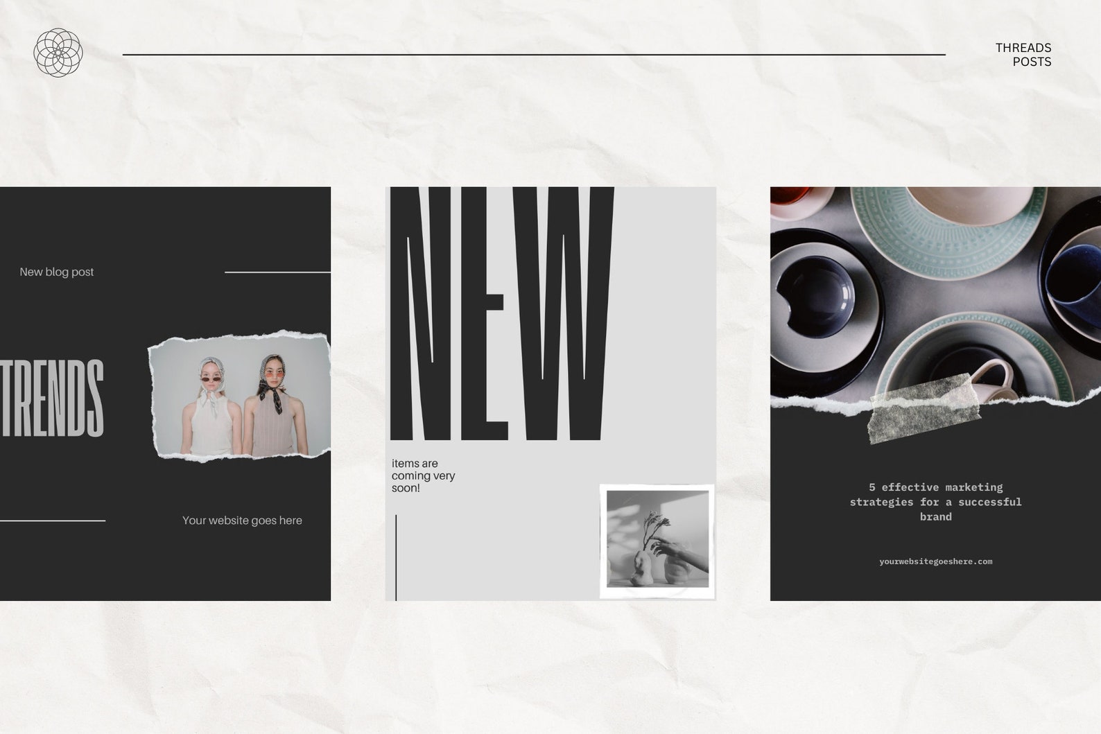 Threads Canva Post Templates for Small Business Marketing Advertising ...