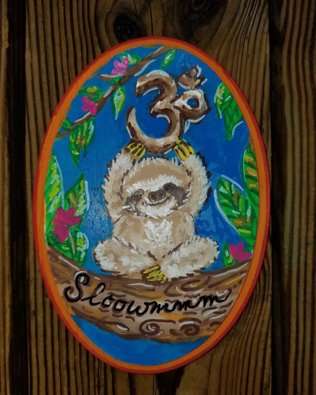 Zen Sloth Wall Hanging/ Children's Room Decor/ Baby Room Decor/ Baby ...