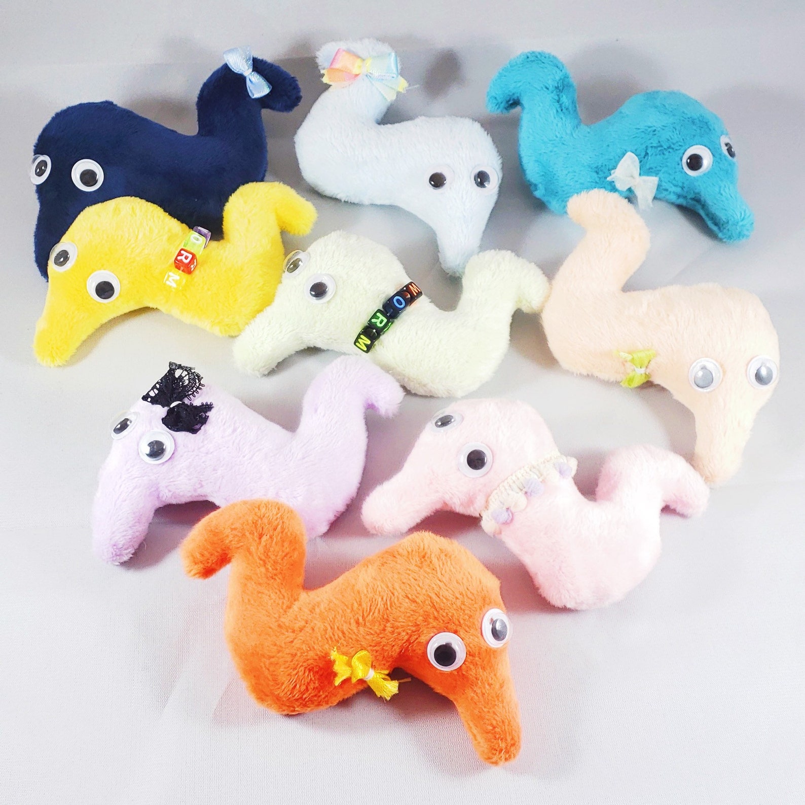 Worm on a String Pin Back Broach Accessory Colorful and - Etsy