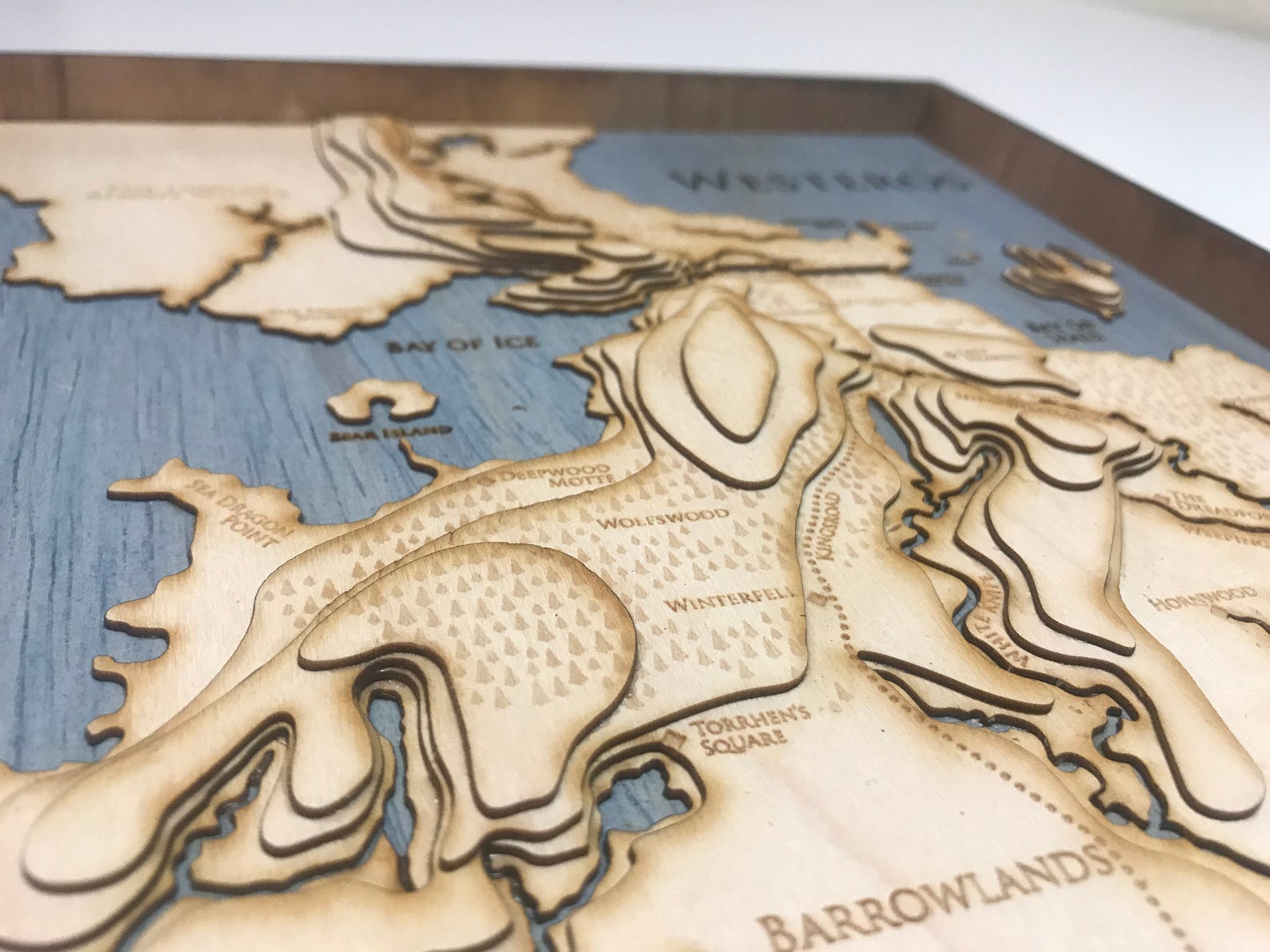 Topographic Map of Westeros Game of Thrones Medium - Etsy