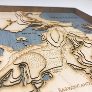 Topographic Map of Westeros Game of Thrones Medium - Etsy