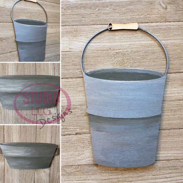 Galvanized Bucket Svg - Etsy