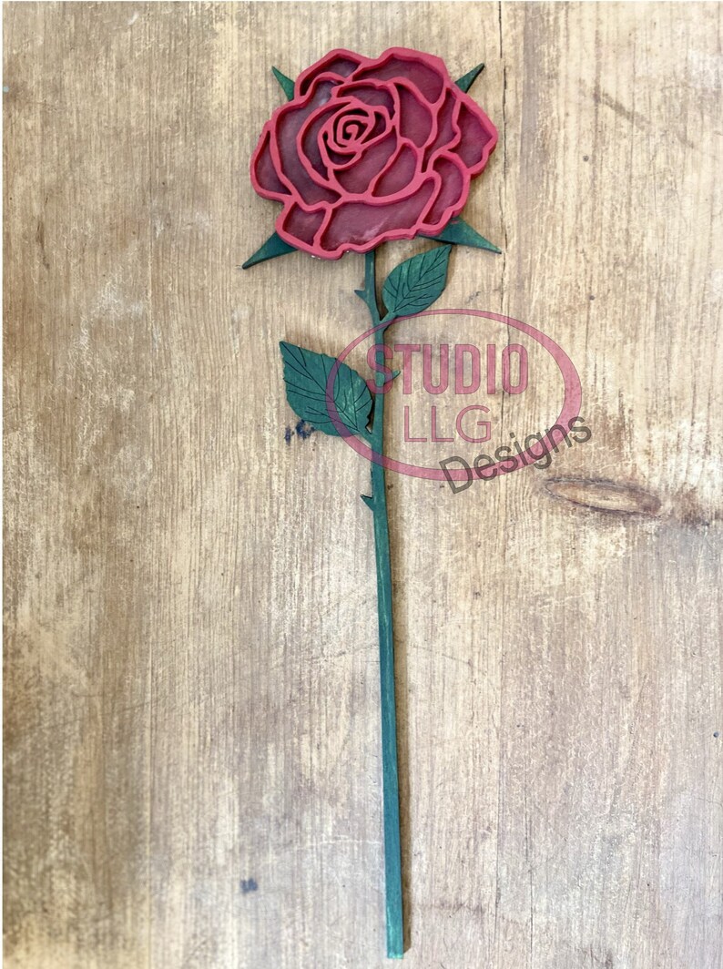 Rose Digital File SVG PDF Instant Download laser Cut - Etsy
