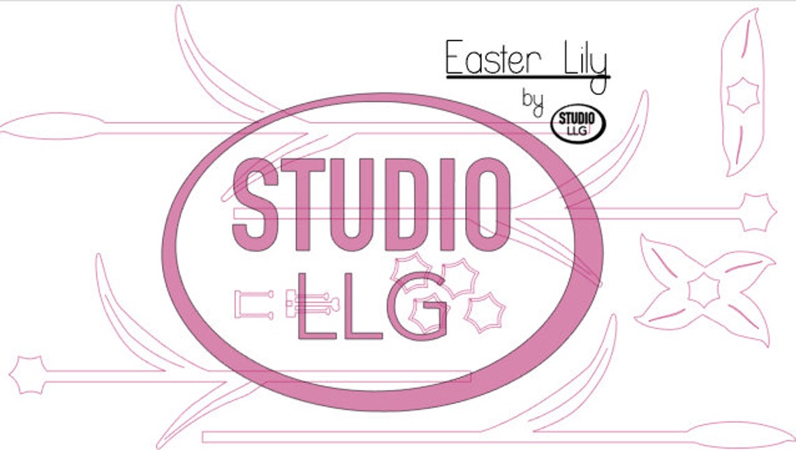 Digital File for Easter Lily Design SVG PDF Instant | Etsy