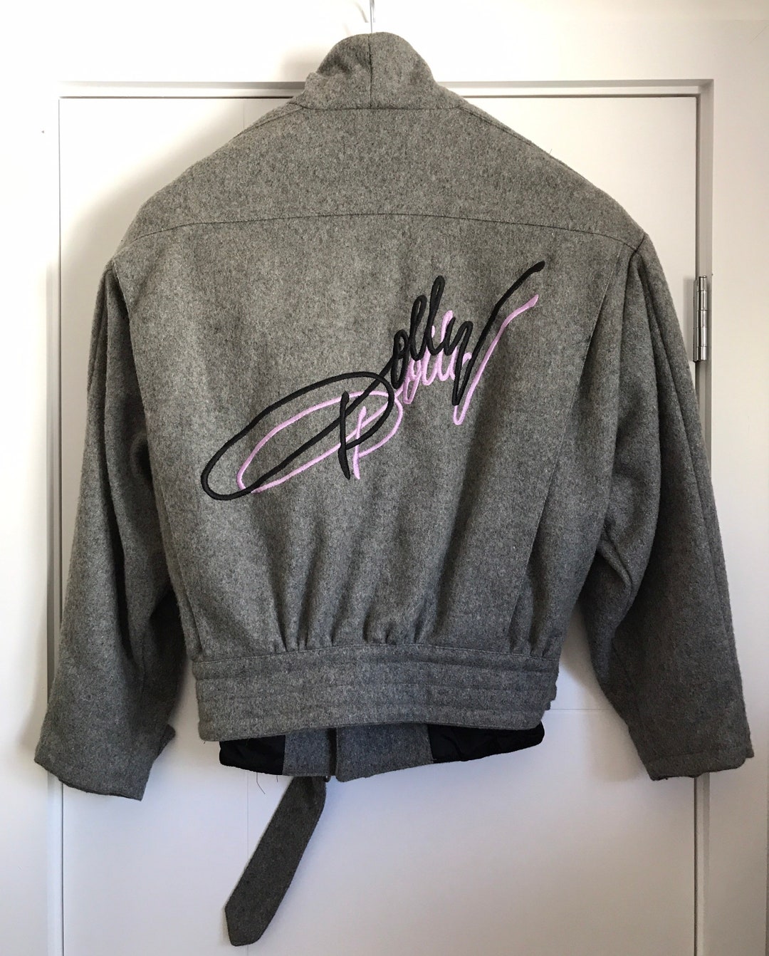 Rare Vintage Original 1989 Dolly Parton Custom Road Crew Moto Jacket XL ...