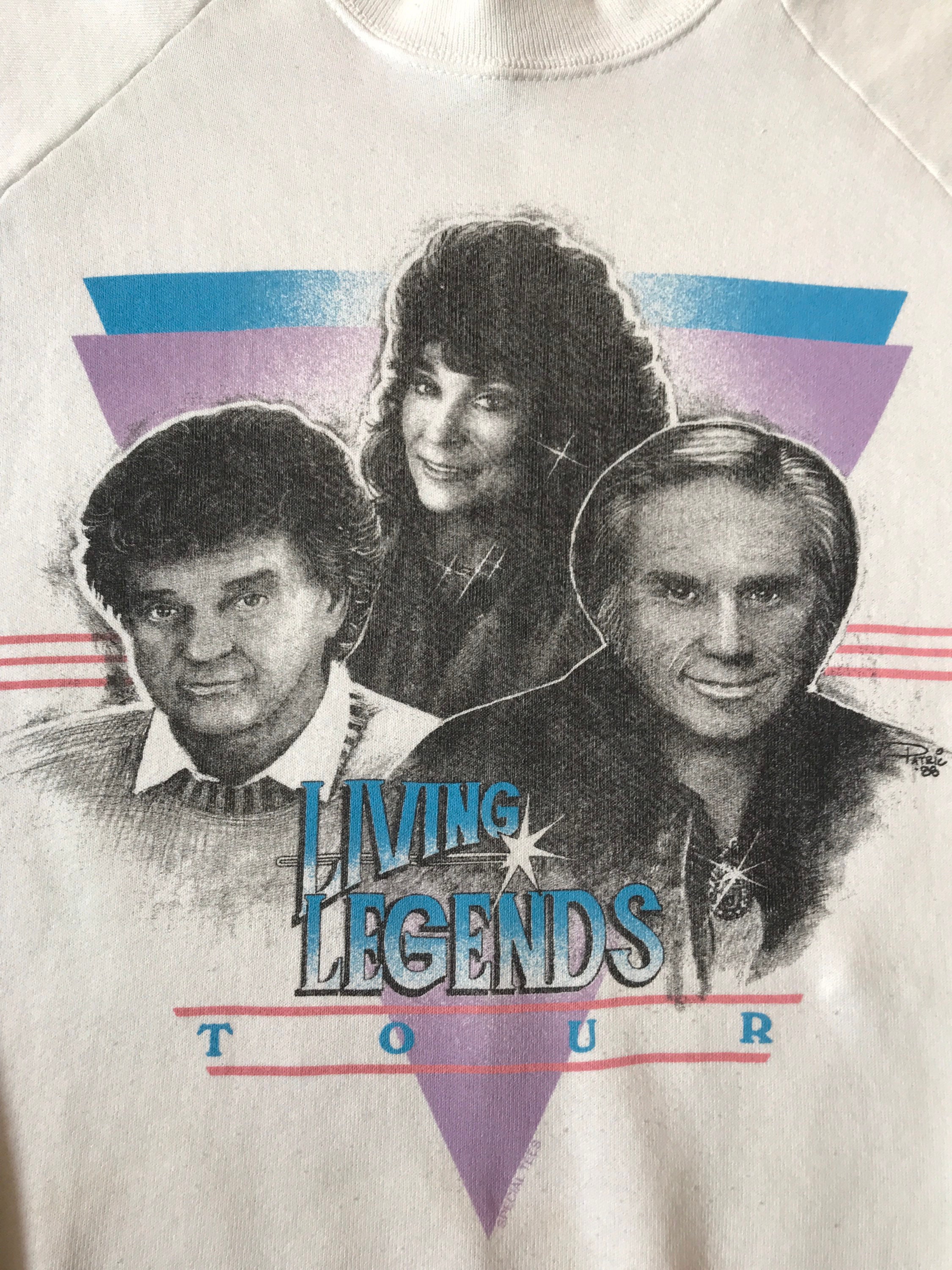 Vintage 1988 Living Legends Tour Sweatshirt XL Feat Loretta Lynn Conway ...
