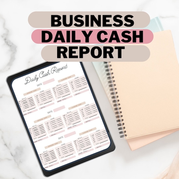 Business Daily Cash Report Printable Cash Breakdown Cash - Etsy
