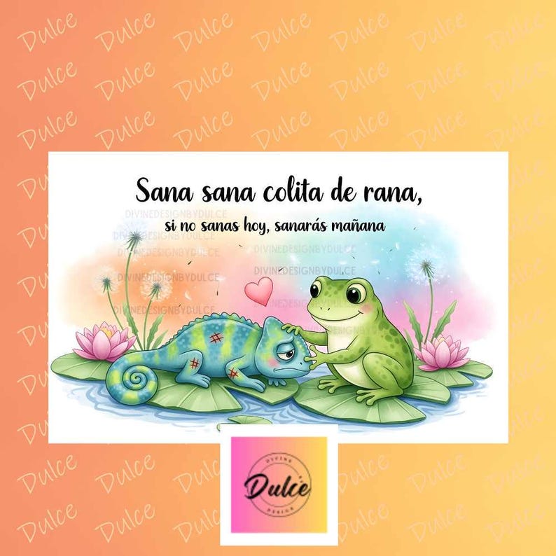 Sana Sana Colita De Rana | Spanish Children's Rhyme Art | Whimsical ...