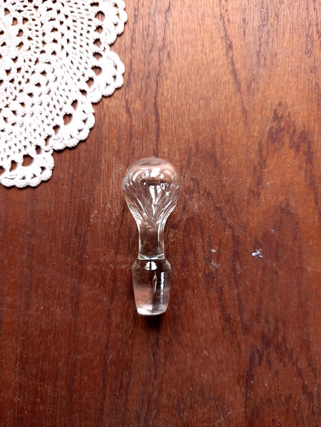 Antique Glass Bottle Stopper Transparent– Vintage Decanter or Perfume ...