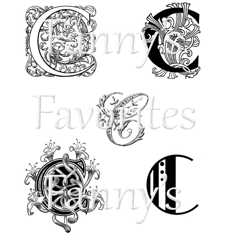 Fancy Letter C Svg - Etsy