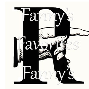 5 Vintage Letter R Monograms: Graphic Design Initials (digital Download ...