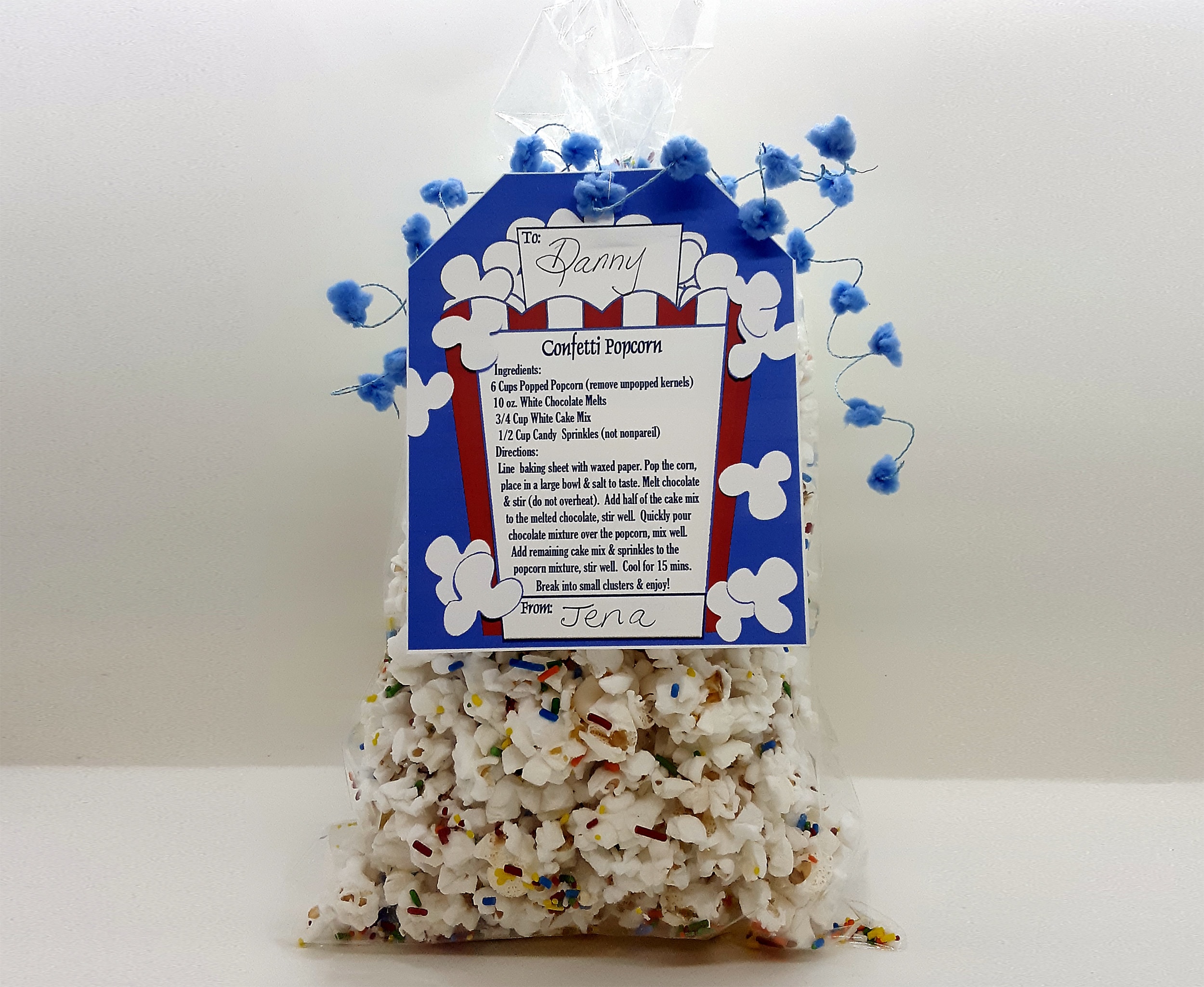 Gourmet Popcorn Recipe Gift Tags Instant Download, Printable Popcorn ...