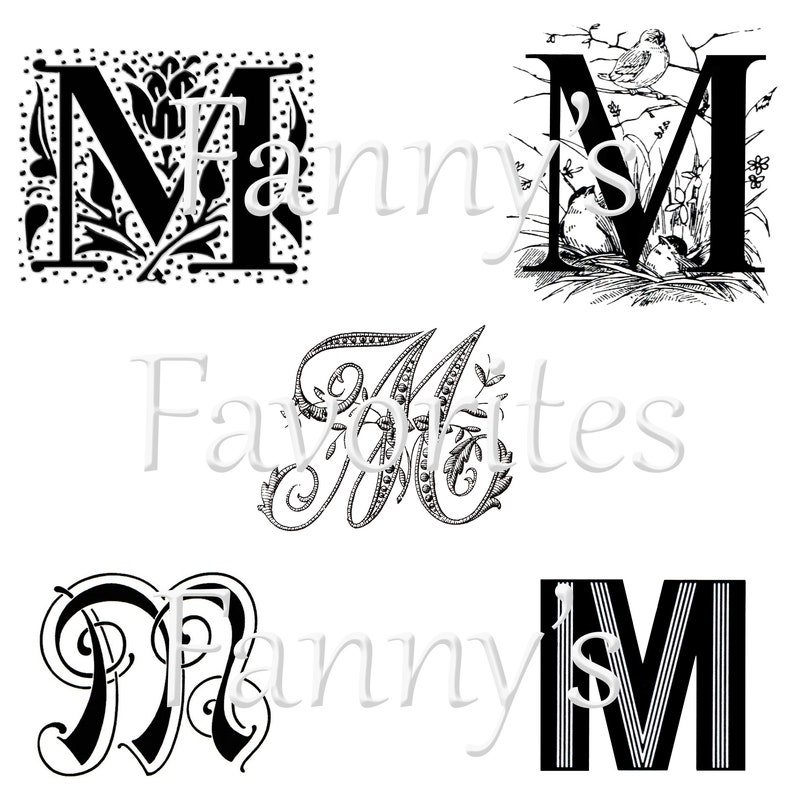 M Monogram - Etsy