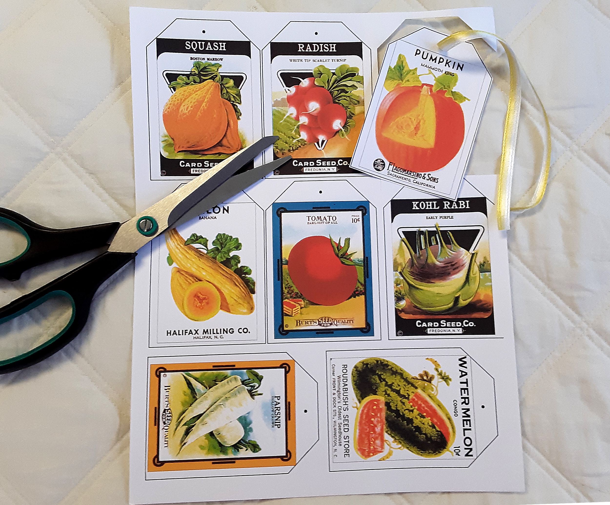 Instant Download Printable Vegetable Seed Packet Gift Tags for ...