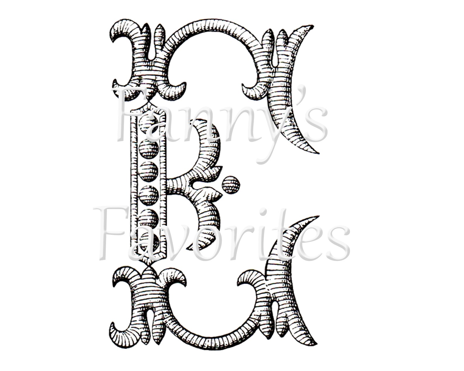 Vintage Letter E Monograms: Graphic Initial Designs (instant Download ...