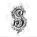 Vintage Letter S Monograms: Graphic Design Initials (instant Download ...