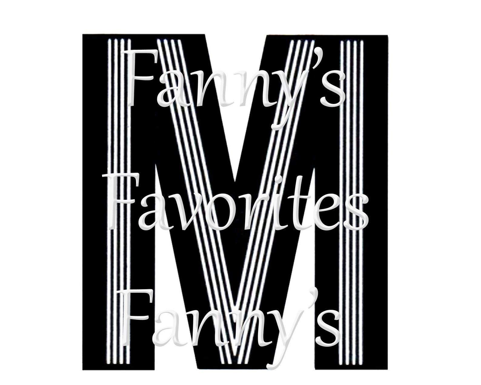 5 Vintage Letter M Monograms, M Initials, Graphic Monogram Designs ...