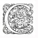 5 Vintage Letter C Monograms: Graphic Initial Designs (instant Download ...