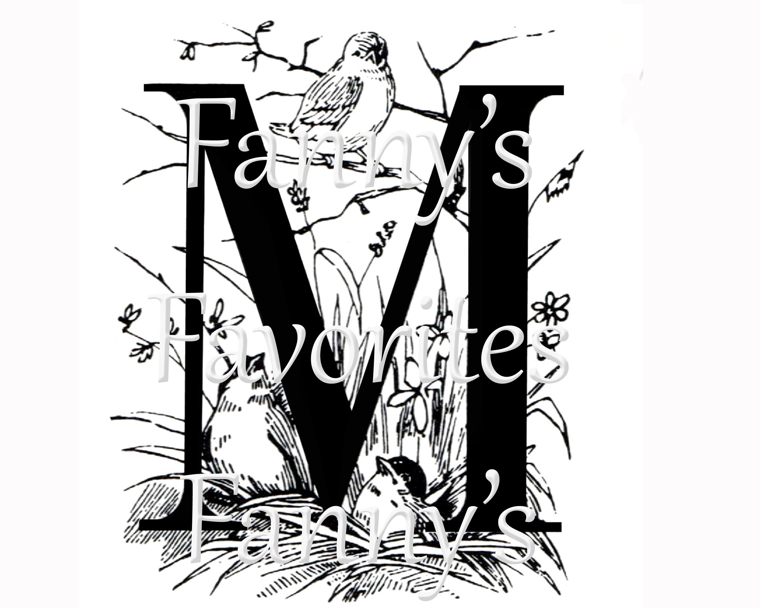 5 Vintage Letter M Monograms, M Initials, Graphic Monogram Designs ...