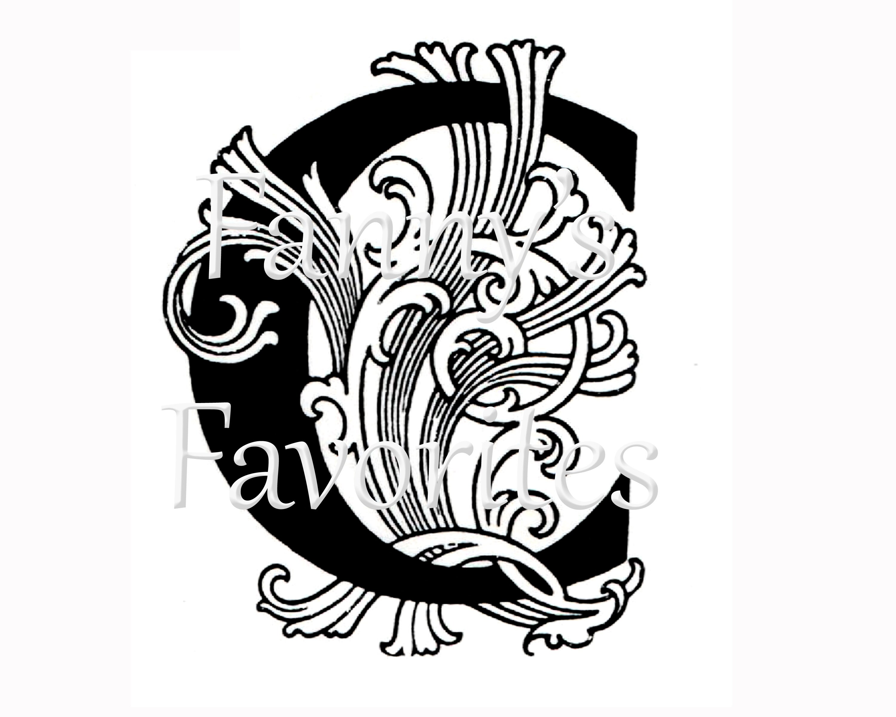 5 Vintage Letter C Monograms: Graphic Initial Designs (instant Download ...