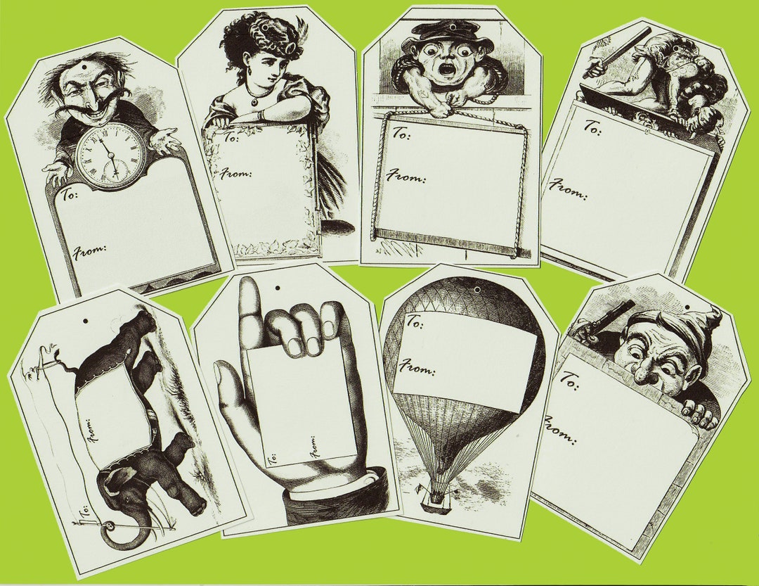 Instant Download Victorian Antique Art Gift Tags (collection #2 ...