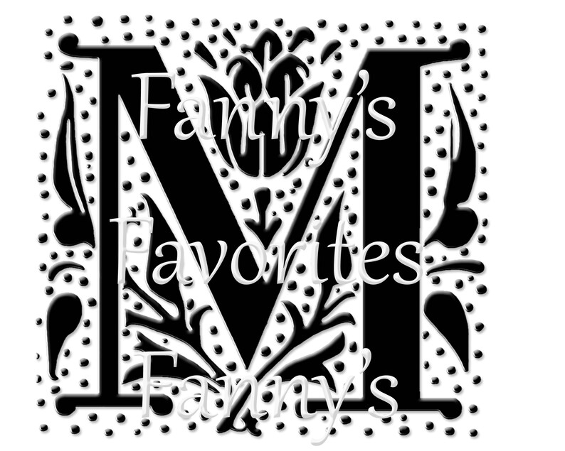 5 Vintage Letter M Monograms, M Initials, Graphic Monogram Designs ...