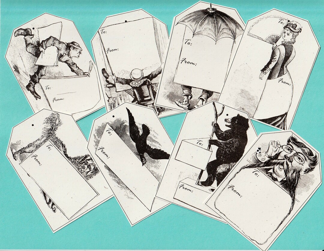 Instant Download Victorian Antique Art Gift Tags (collection #1 ...