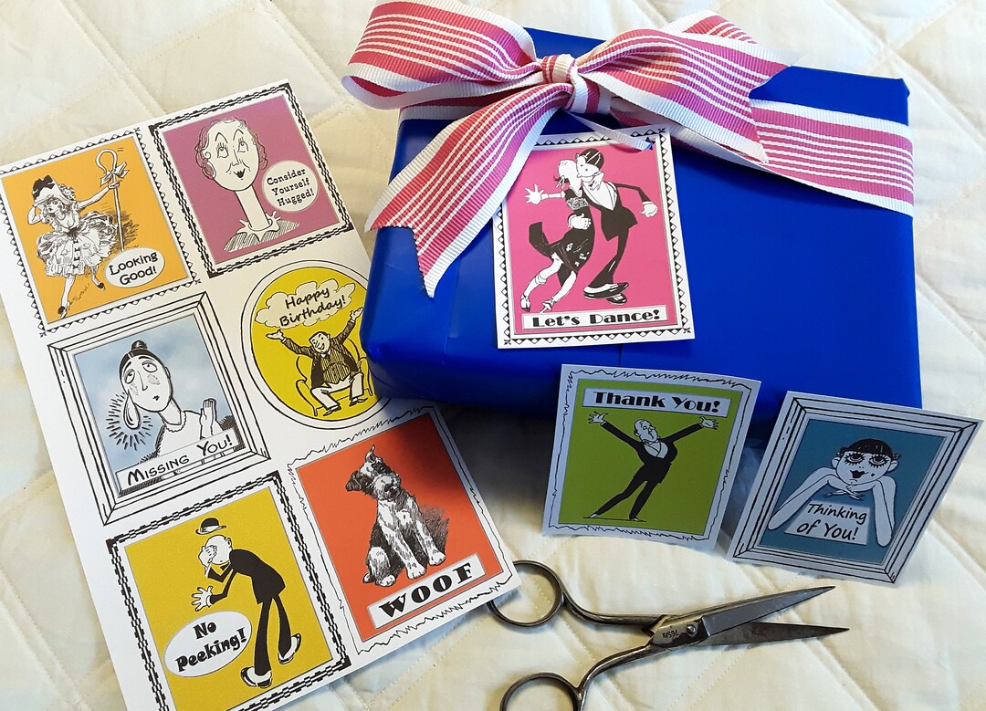 Funny Printable Gift Tags: Humorous Clip Art (digital Download) Digital ...