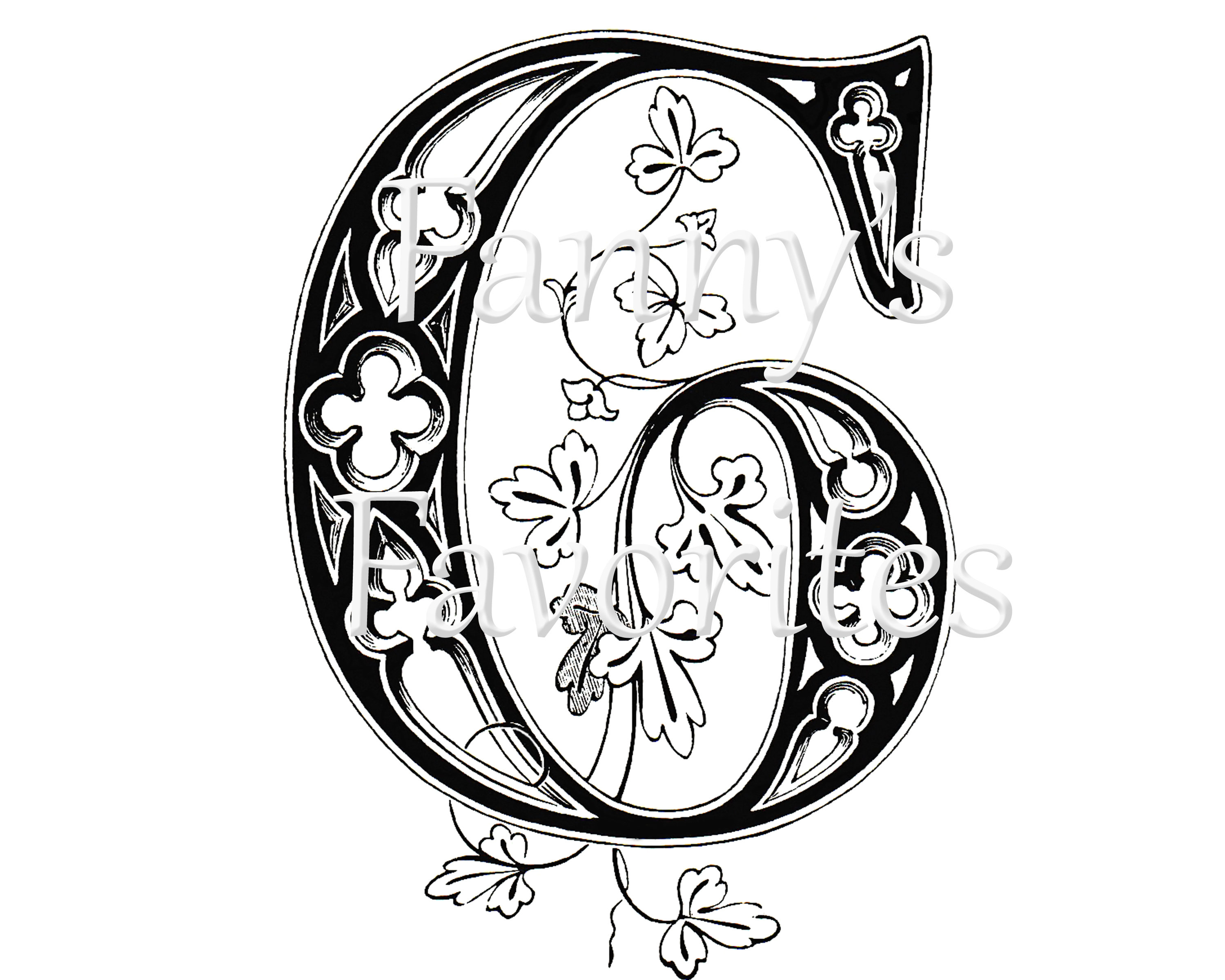 Vintage Letter G Monograms: Graphic Design Elements (instant Download ...