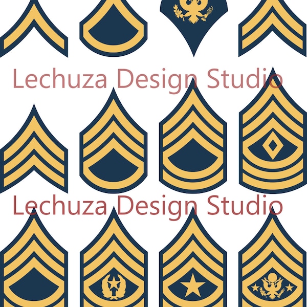 Army Rank Svg - Etsy